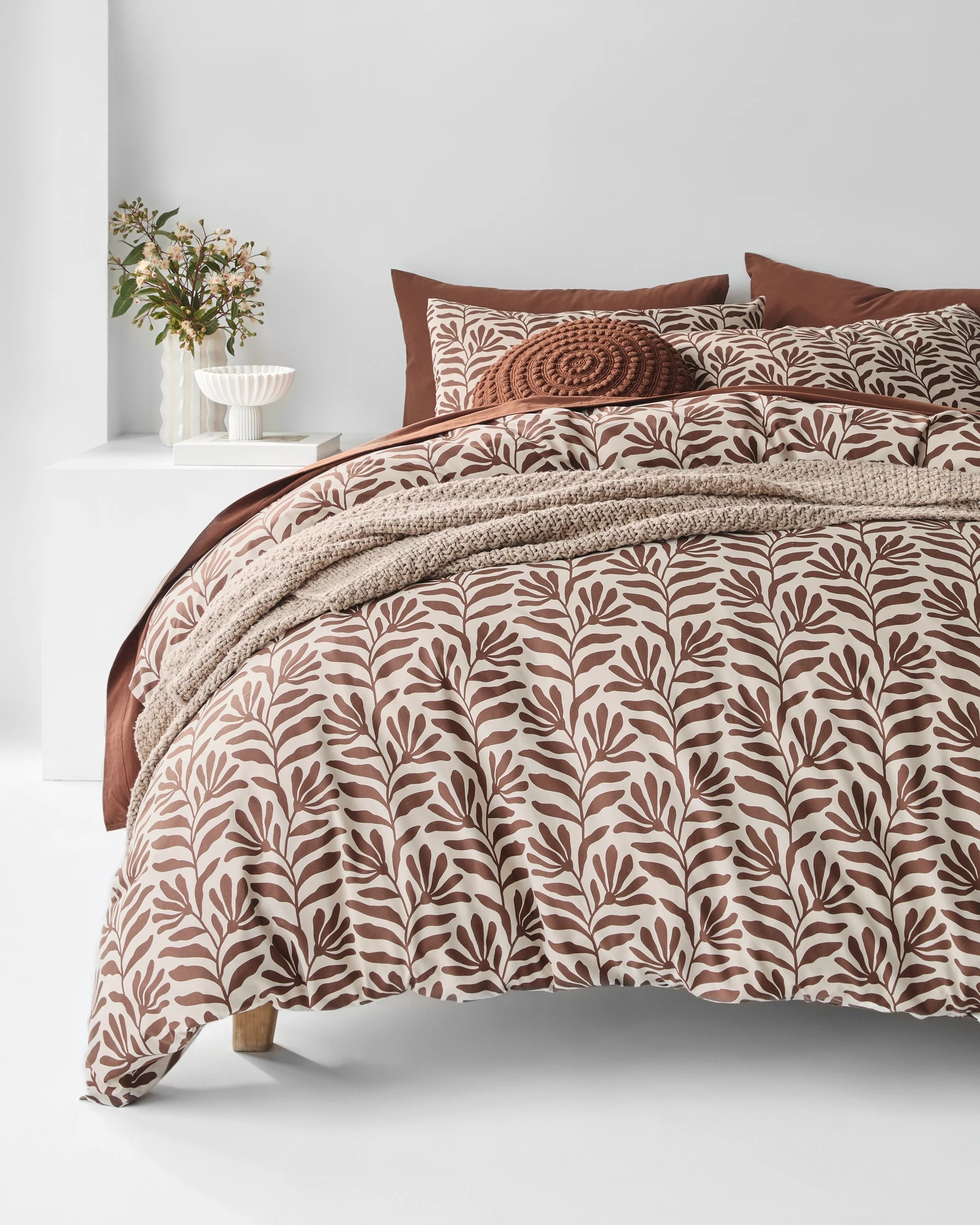 Target Botanical Print Australian Cotton Quilt Cover Set - Double Bed ...
