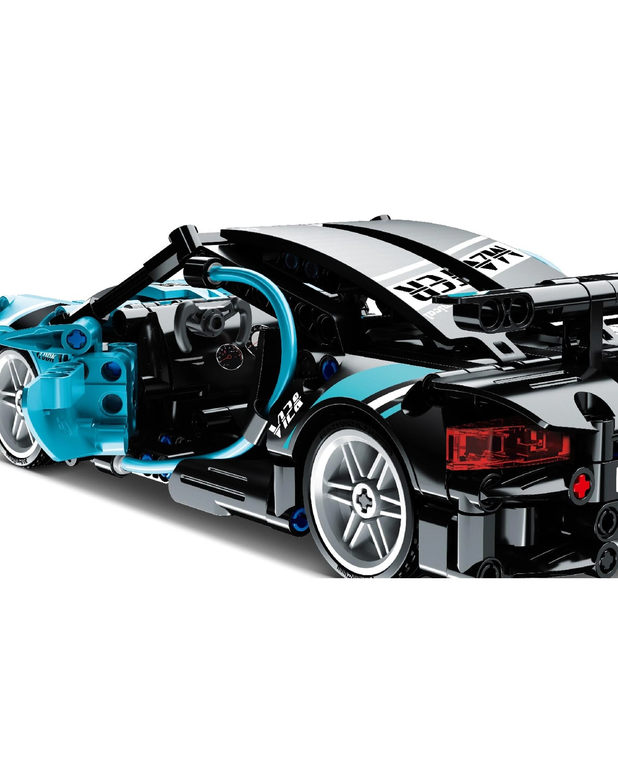 iM.Master Mechanical Master Pull Back Super Car Blue 422 Piece Model ...