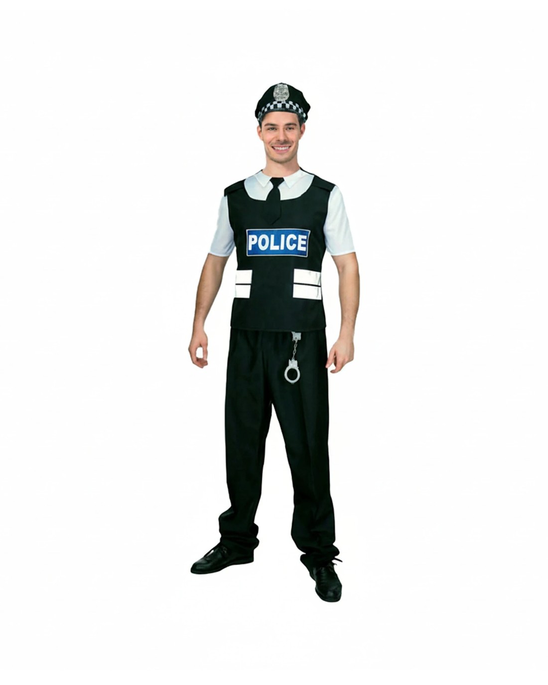 JD Party Adult Police Man Costume Complete Set S/M - Black - Kmart