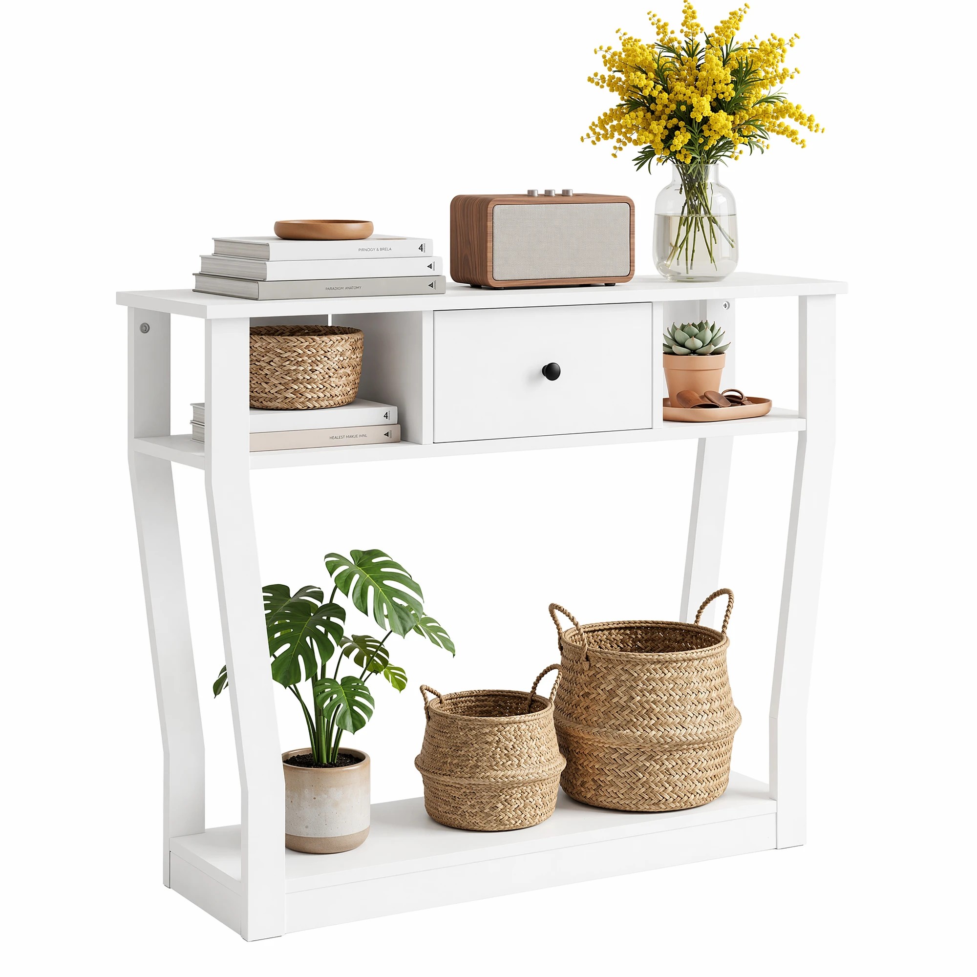 Artiss Console Table 2-Tier Storage Entryway Hallway Sofa Side Table ...