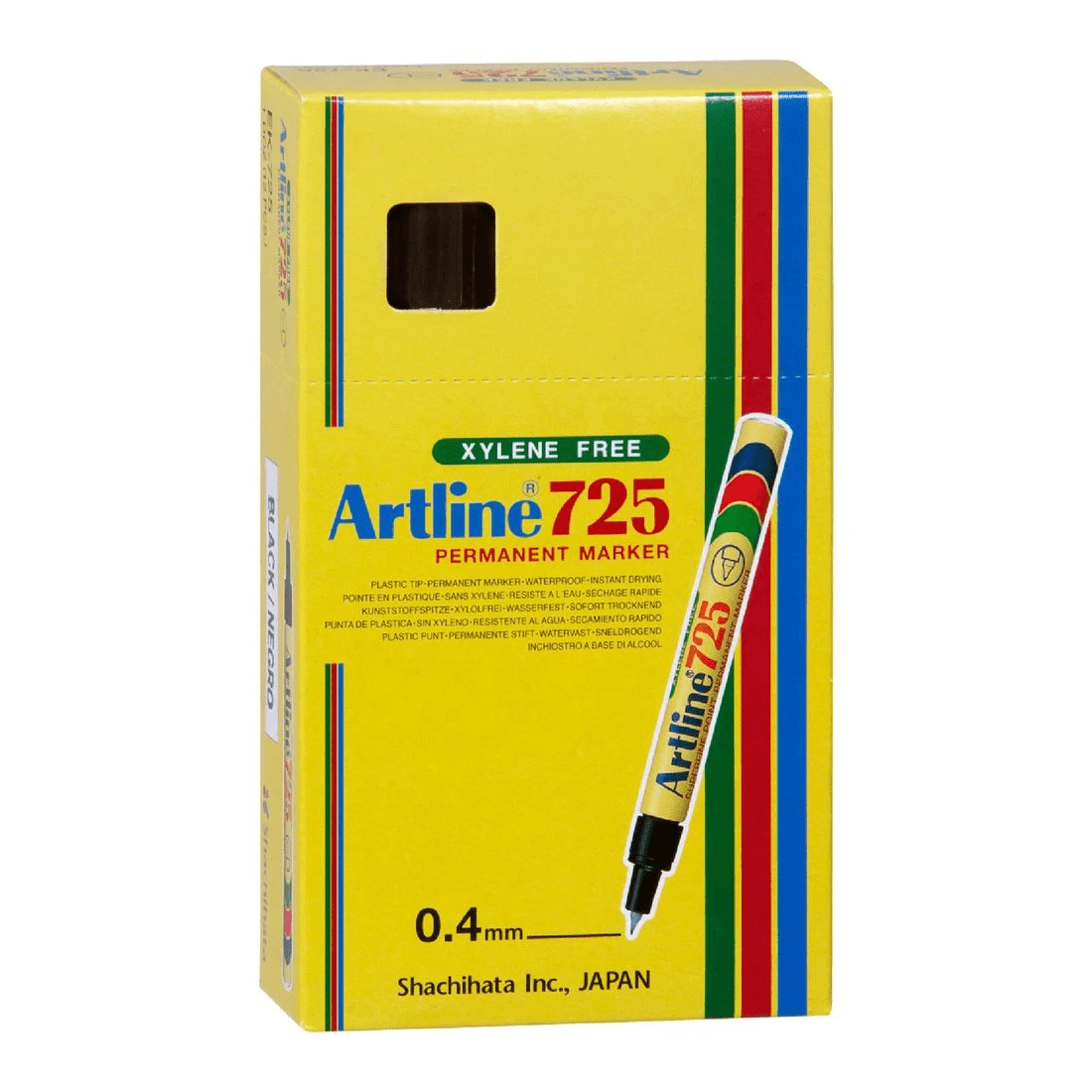 Artline 725 Permanent Marker Black 12 Pack - Kmart