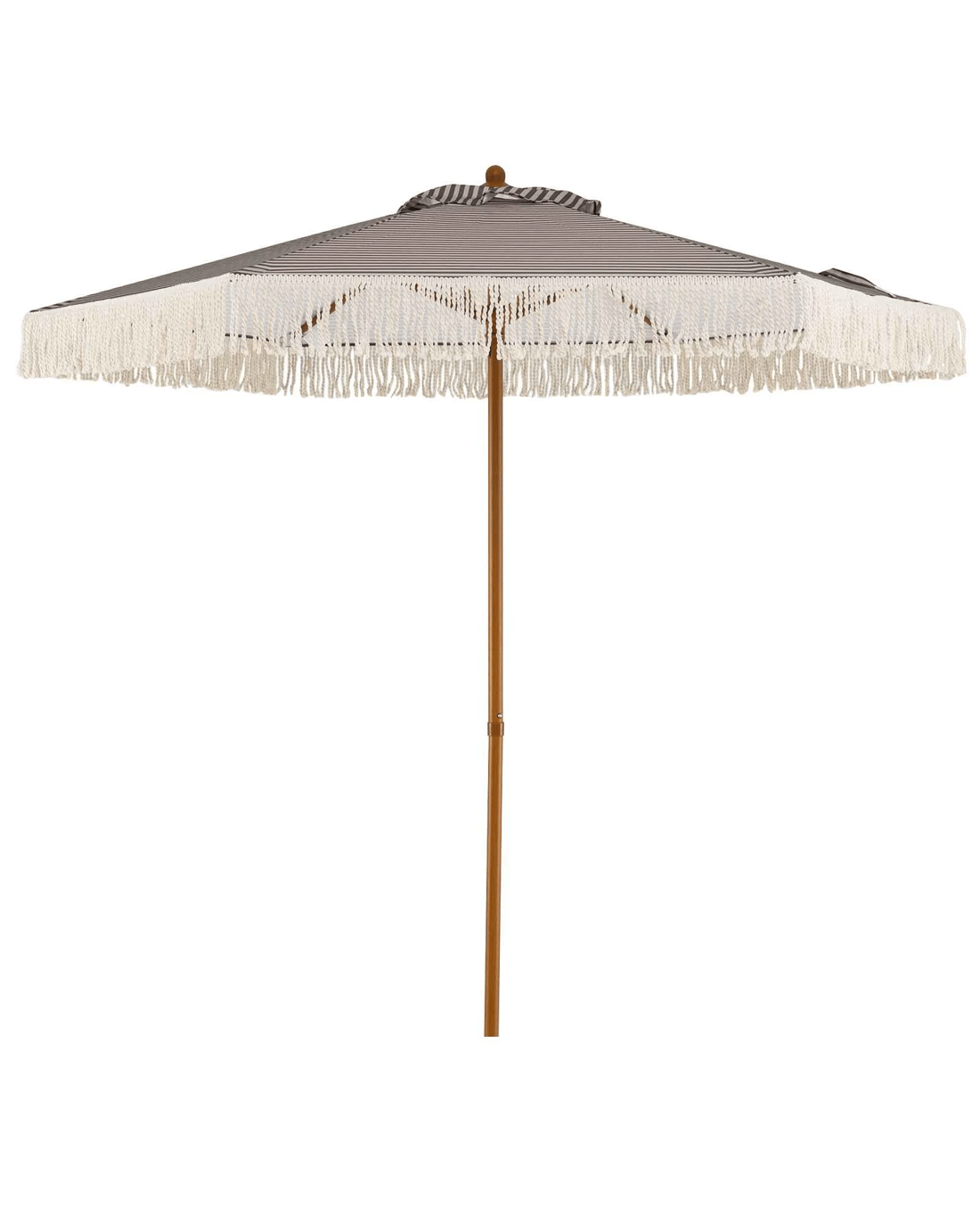 Costway 2.1m Patio Umbrella w/Fringe Boho Polyester Canopy Sun Shade ...