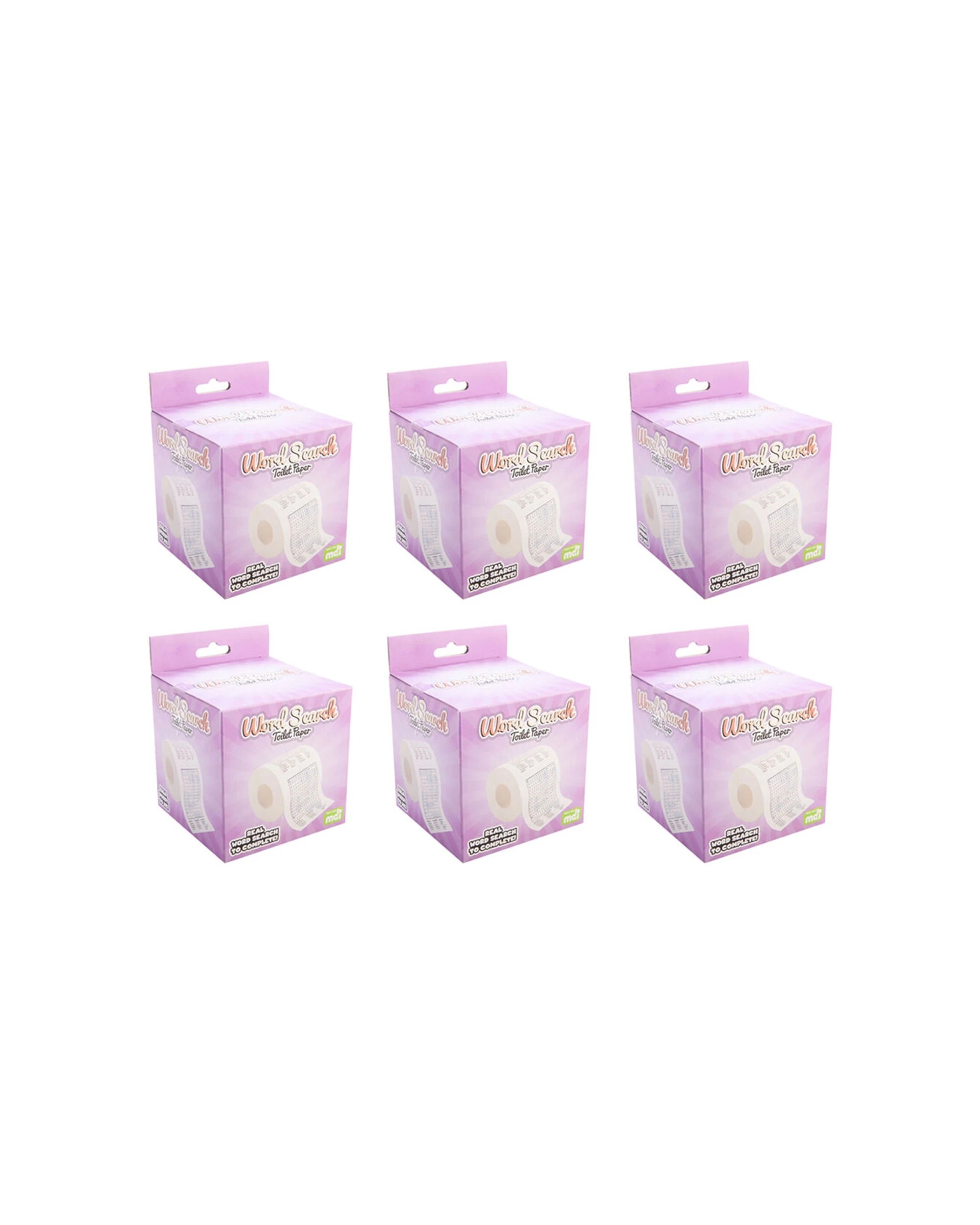 MDI 6PK Toilet Bathroom Paper Tissue Roll Word Search Puzzle Design ...