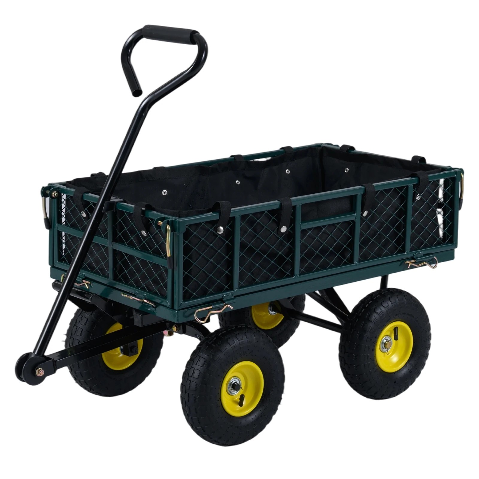 Costway Metal Garden Cart Folding Utility Wagon Camping Trolley ...