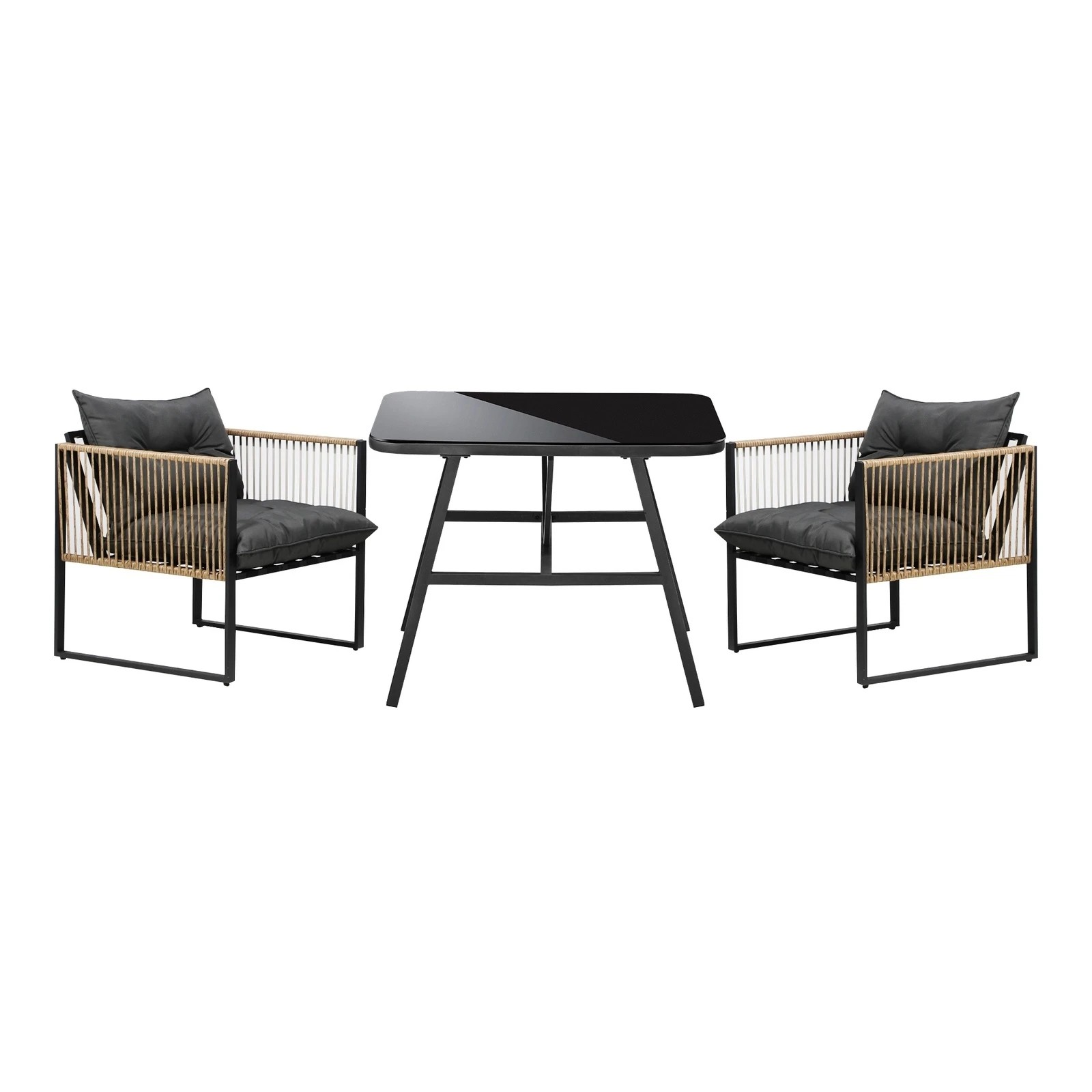 Livsip Outdoor Dining Setting 2 Seater Lounge Patio Furniture Table ...