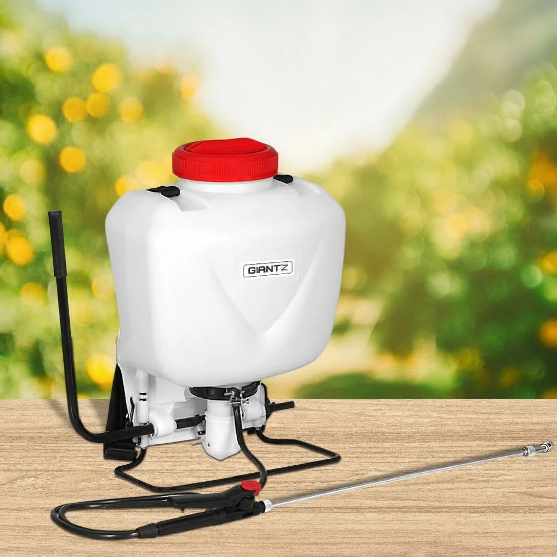 Giantz Weed Sprayer 15L Knapsack Backpack Garden Spray - White - Kmart
