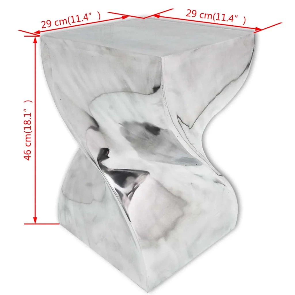 vidaXL Stool/side Table Twisted Shape Aluminium - Silver - Kmart