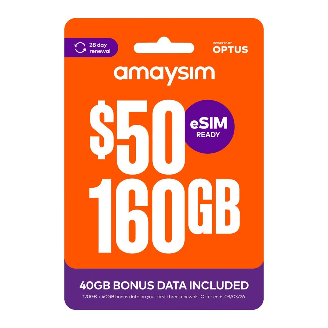 Amaysim $50 Starter Pack - Kmart