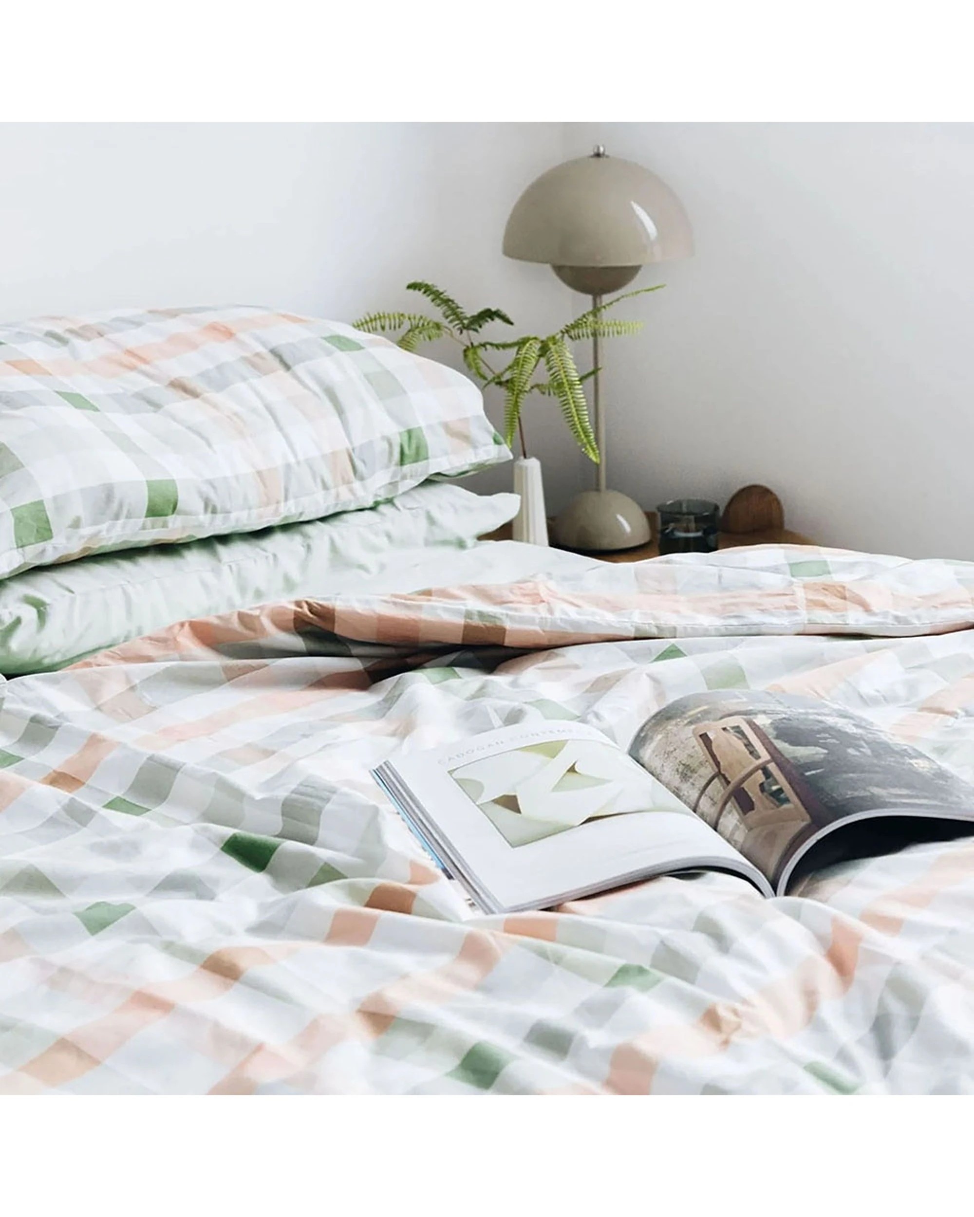 Bulbul Home Organic Cotton Quilt Bedding Cover Desert Plaid 250TC ...