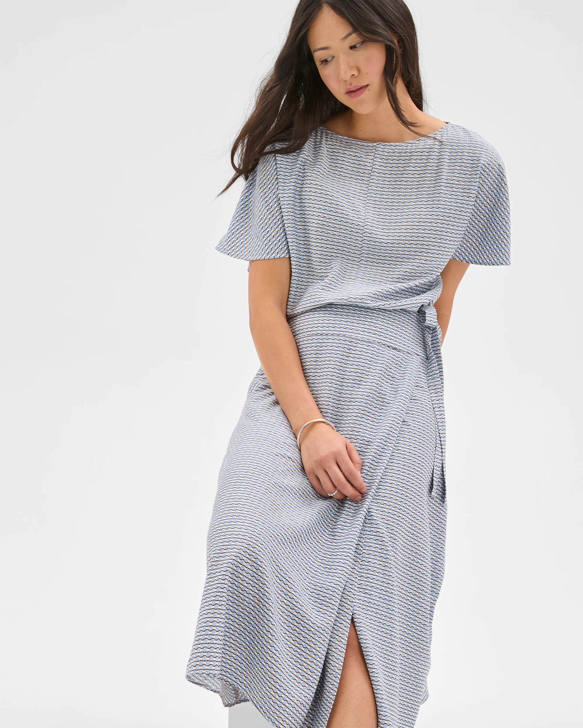 Preview Asymmetrical Wrap Front Midi Skirt - Kmart