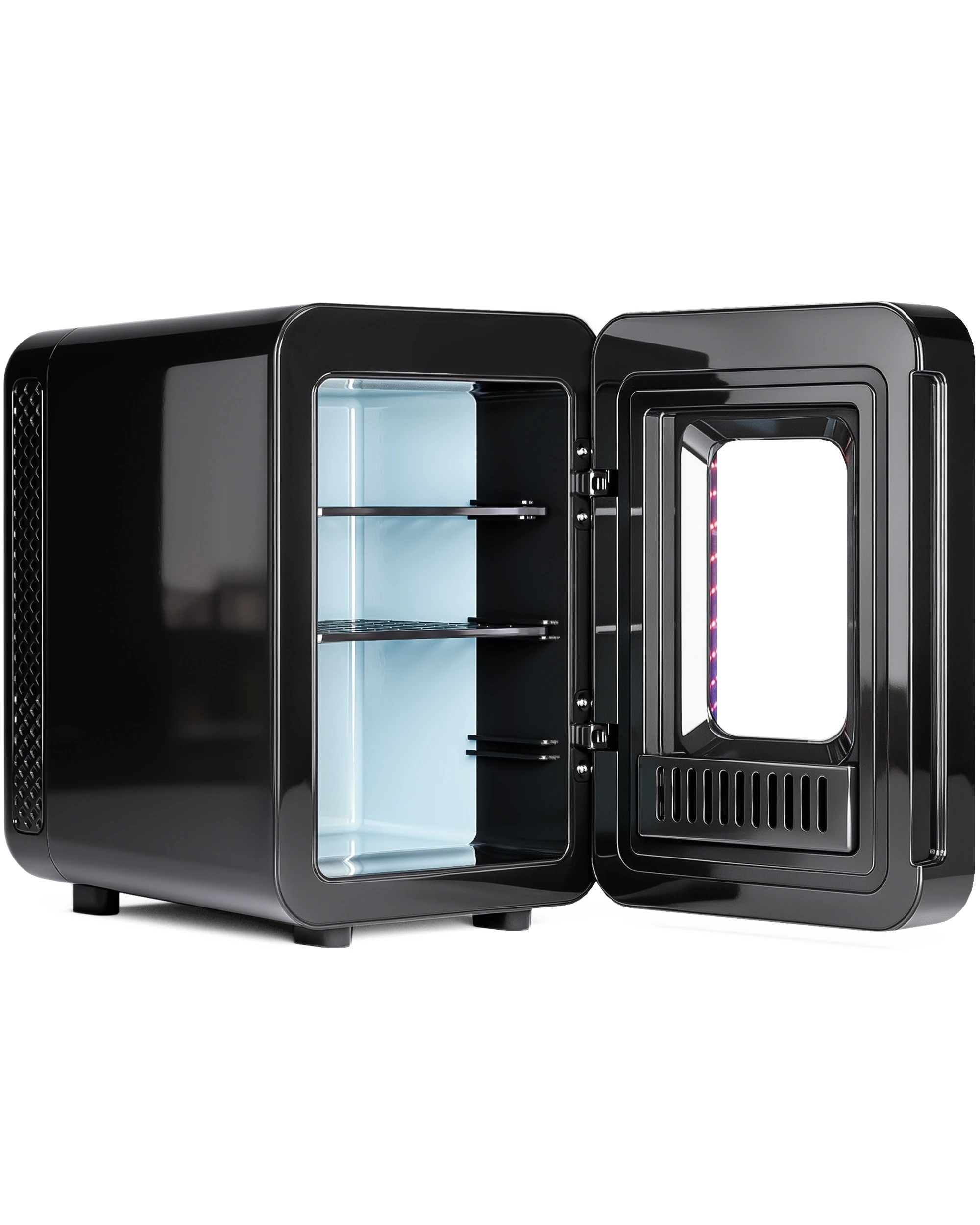 Advwin 20L Mini Fridge for Skincare & Perfume with Mirror Door & LED ...
