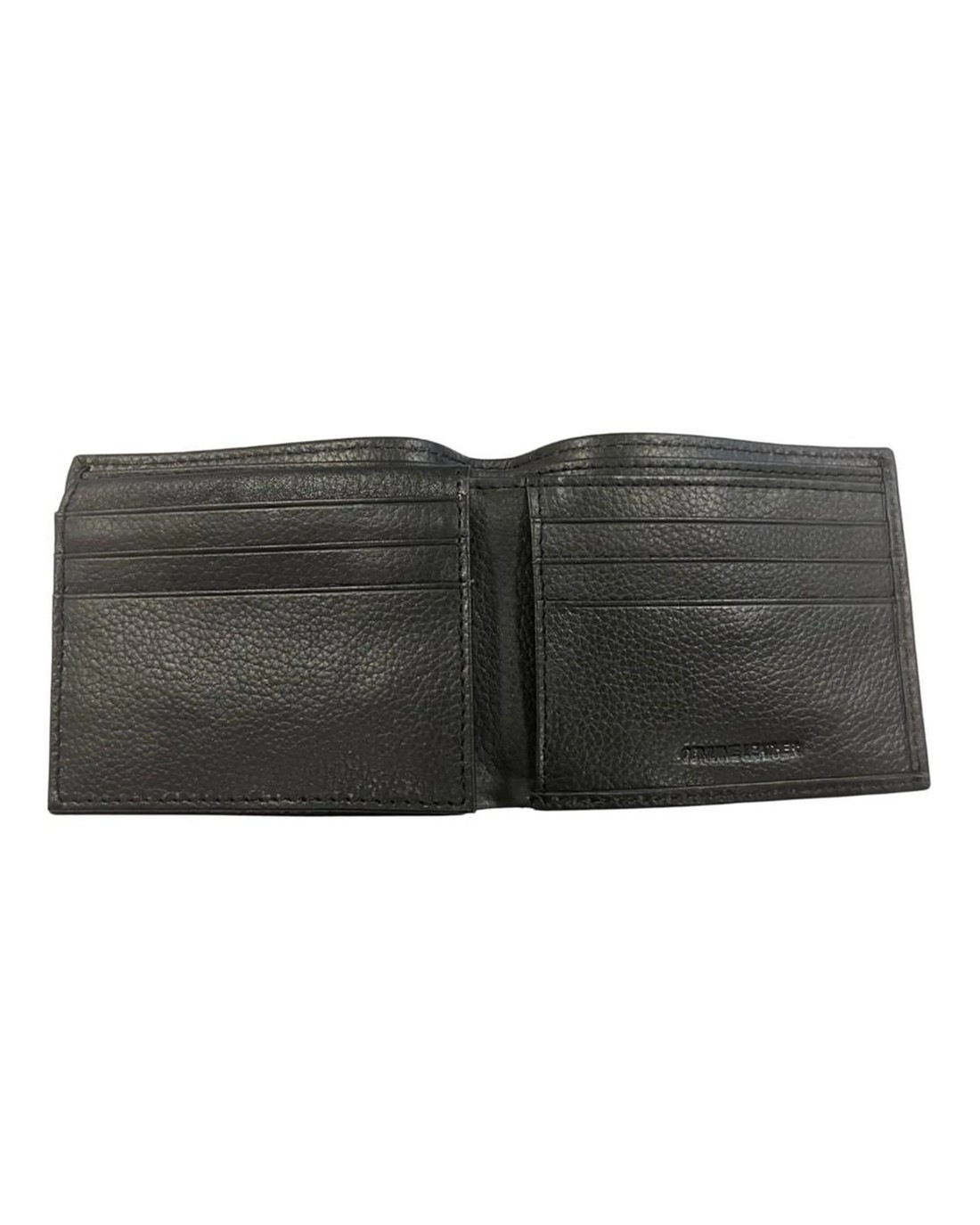 John Deere Black Pebble Grain Leather BiFold Wallet - Black - Kmart