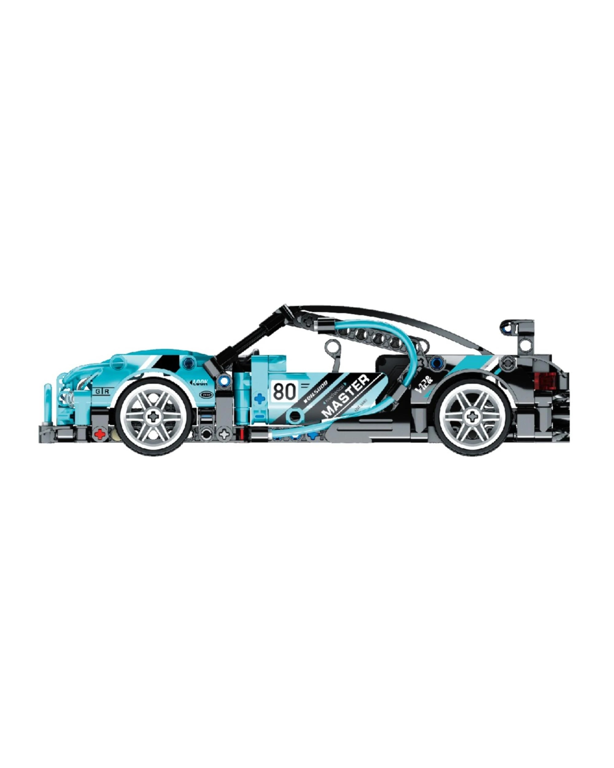 iM.Master Mechanical Master Pull Back Super Car Blue 422 Piece Model ...