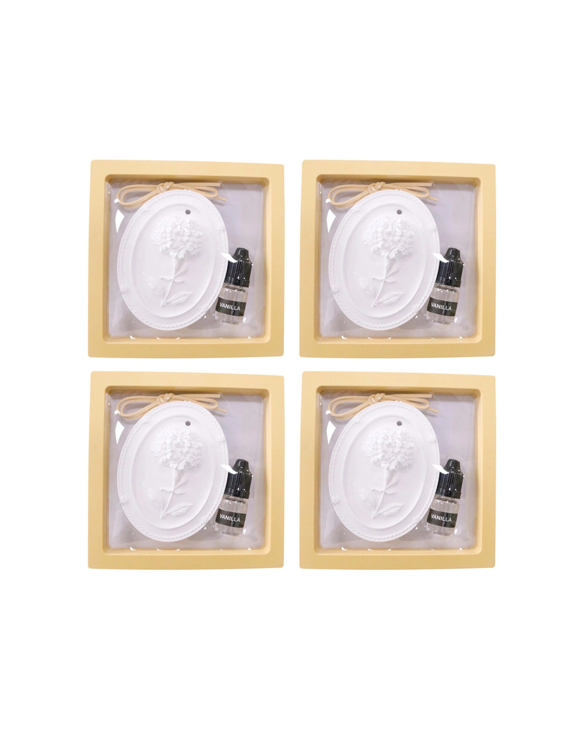 LVD 4 Pack Ceramic Plastic Scented Hanger Vanilla Oil Wardrobe ...