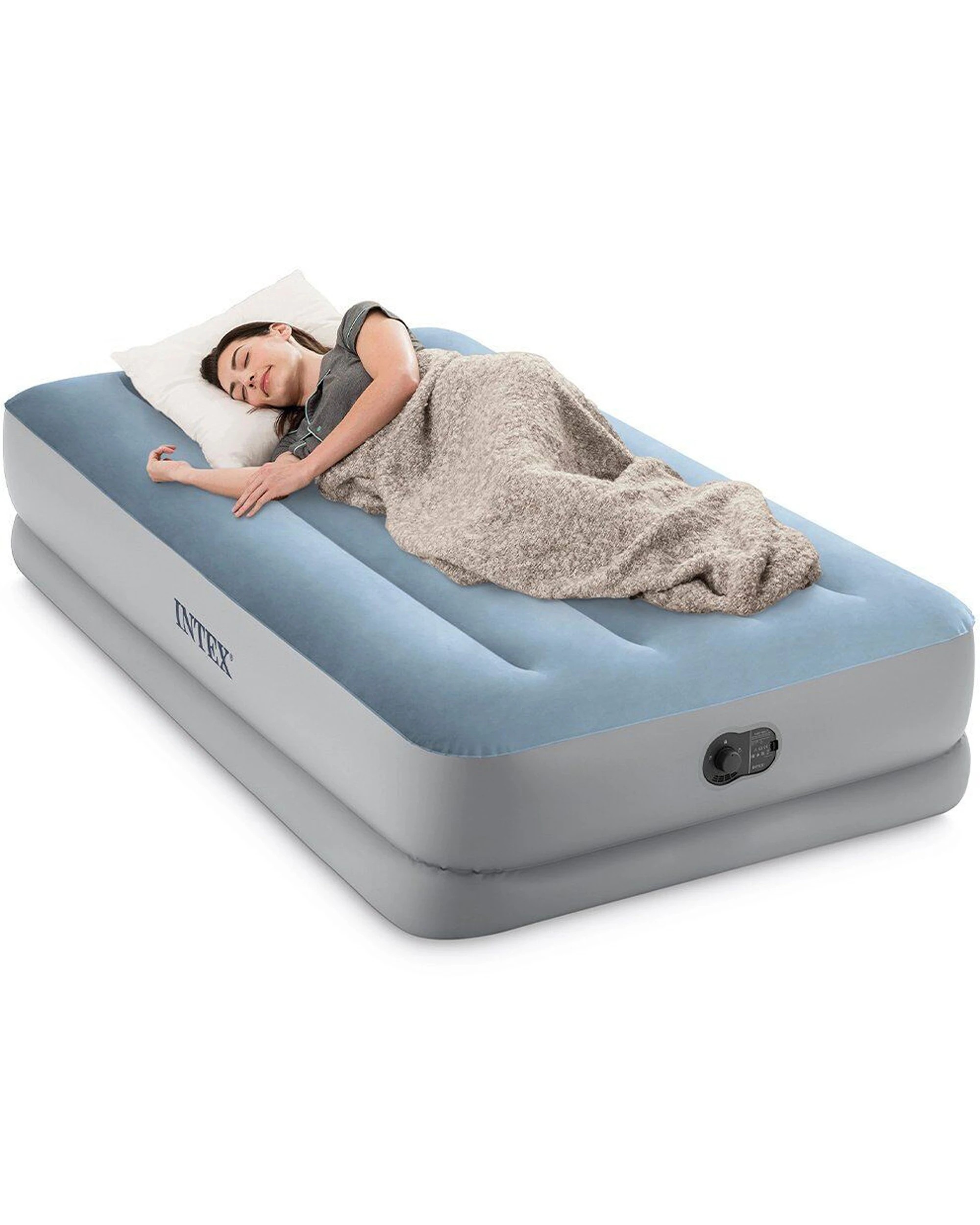 Intex Twin Dura-Beam Comfort Inflatable Airbed W/ USB Pump - Multi - Kmart