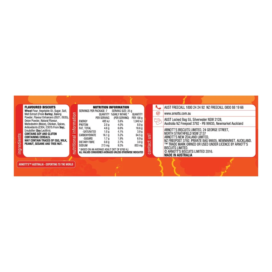 Arnott's Shapes Chicken Crimpy 175g - Kmart