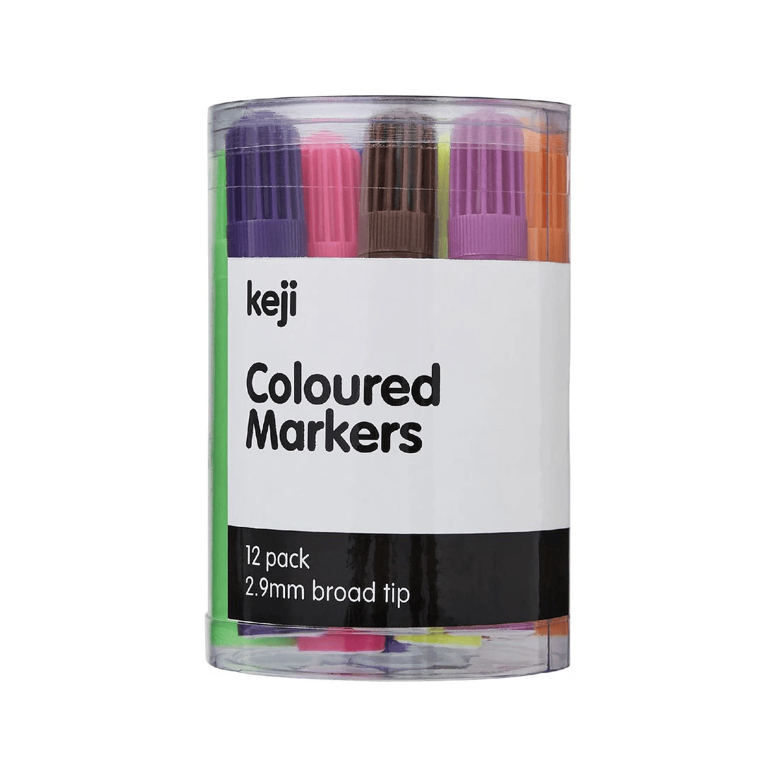 Keji Mini Coloured Markers 2.9mm 12 Pack - Kmart