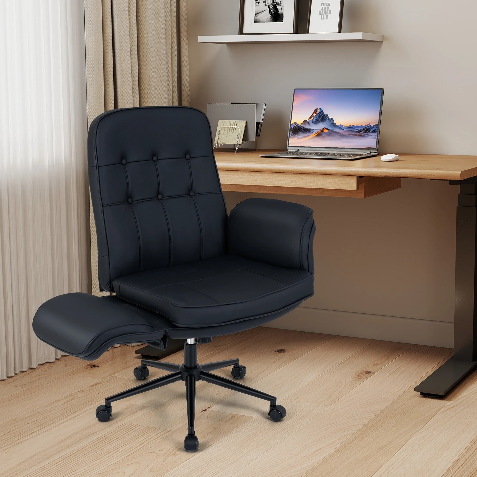 Costway Criss Cross Chair Adjustable Swivel Vanity Armchair 5-Position ...