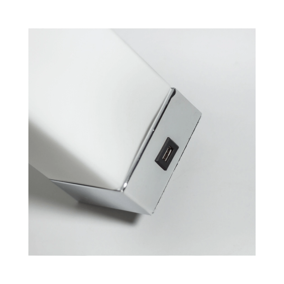 Lexi Lighting Jessica Rectangle Touch Lamp with USB Port, Chrome Metal ...