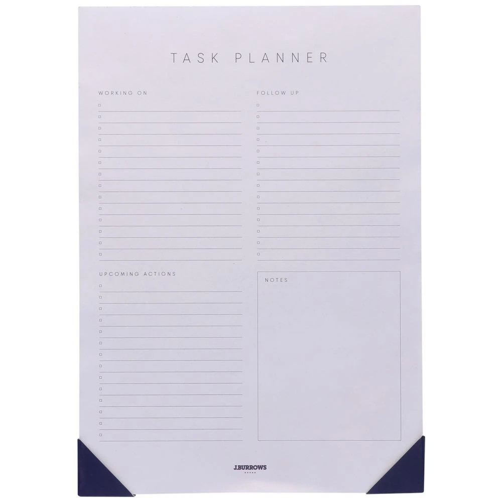 J.Burrows A4 Undated Task Planner 20 Sheets - Kmart