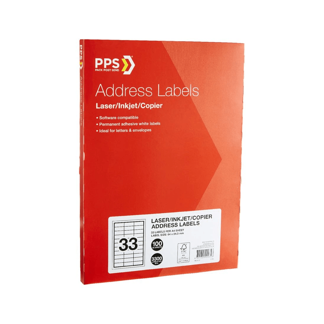 PPS Inkjet Laser Address Labels 33UP 100 Sheets - Kmart