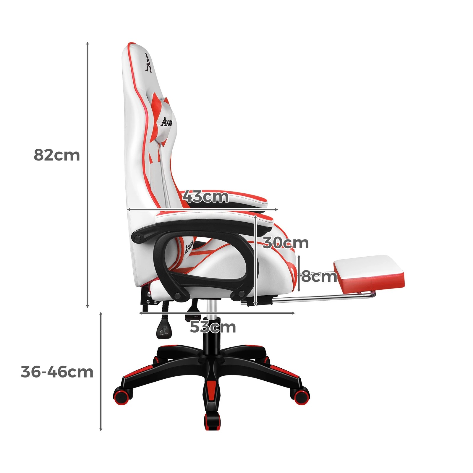 Alfordson Gaming Office Chair Racing Massage Computer Seat Footrest ...