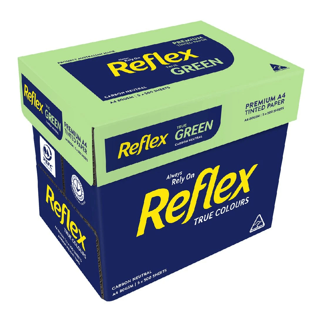 Reflex Coloured 80gsm A4 Copy Paper Green 5 Ream Carton - Kmart