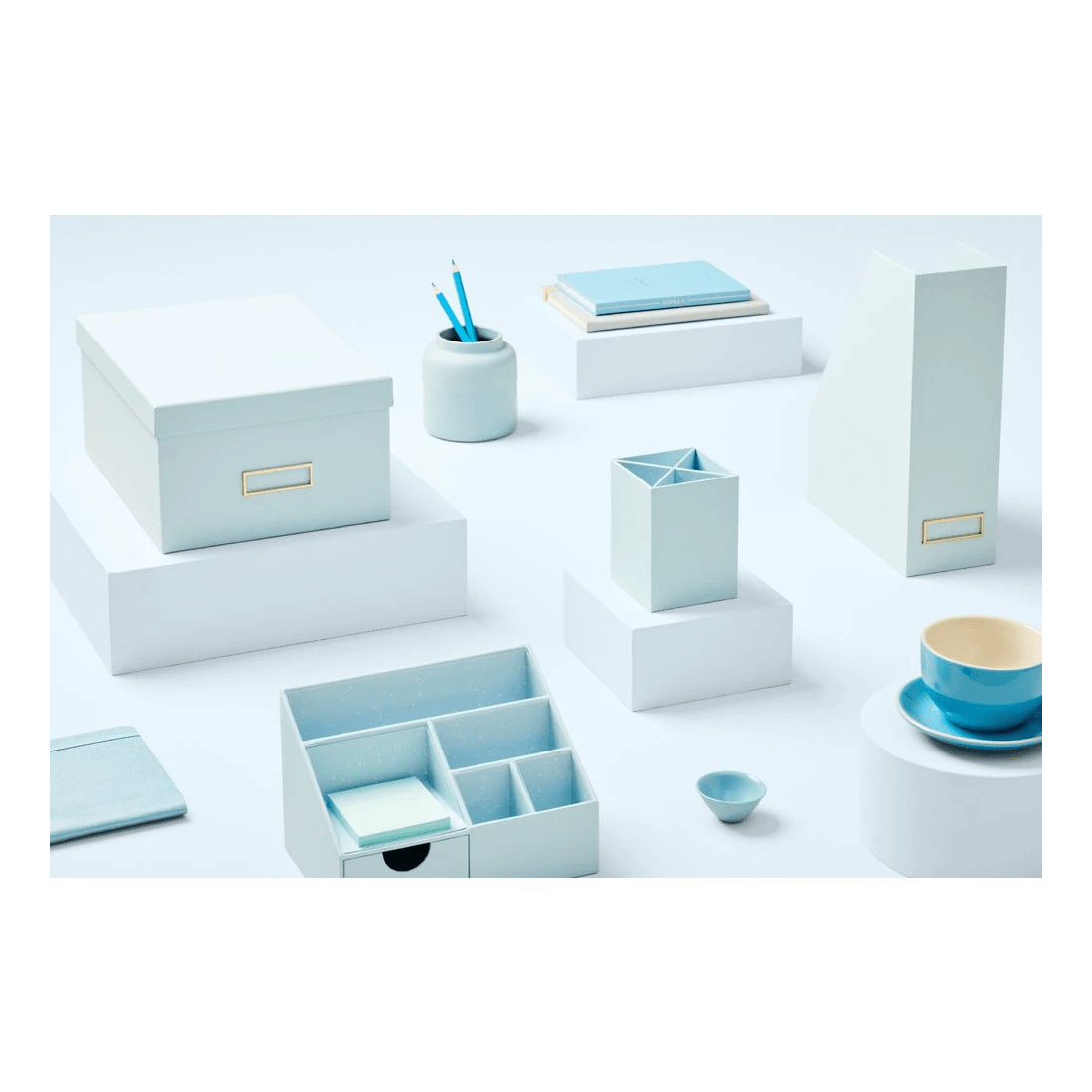 Otto Pastel Desk Organiser Blue - Kmart