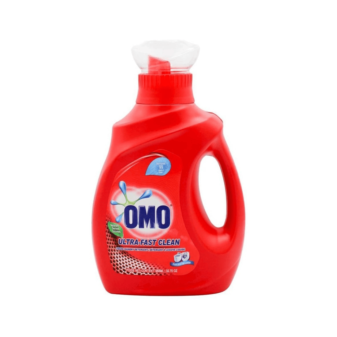 Omo 4PK Laundry Liquid Detergent 968mL Fast Stain Removal Ultra Fast ...