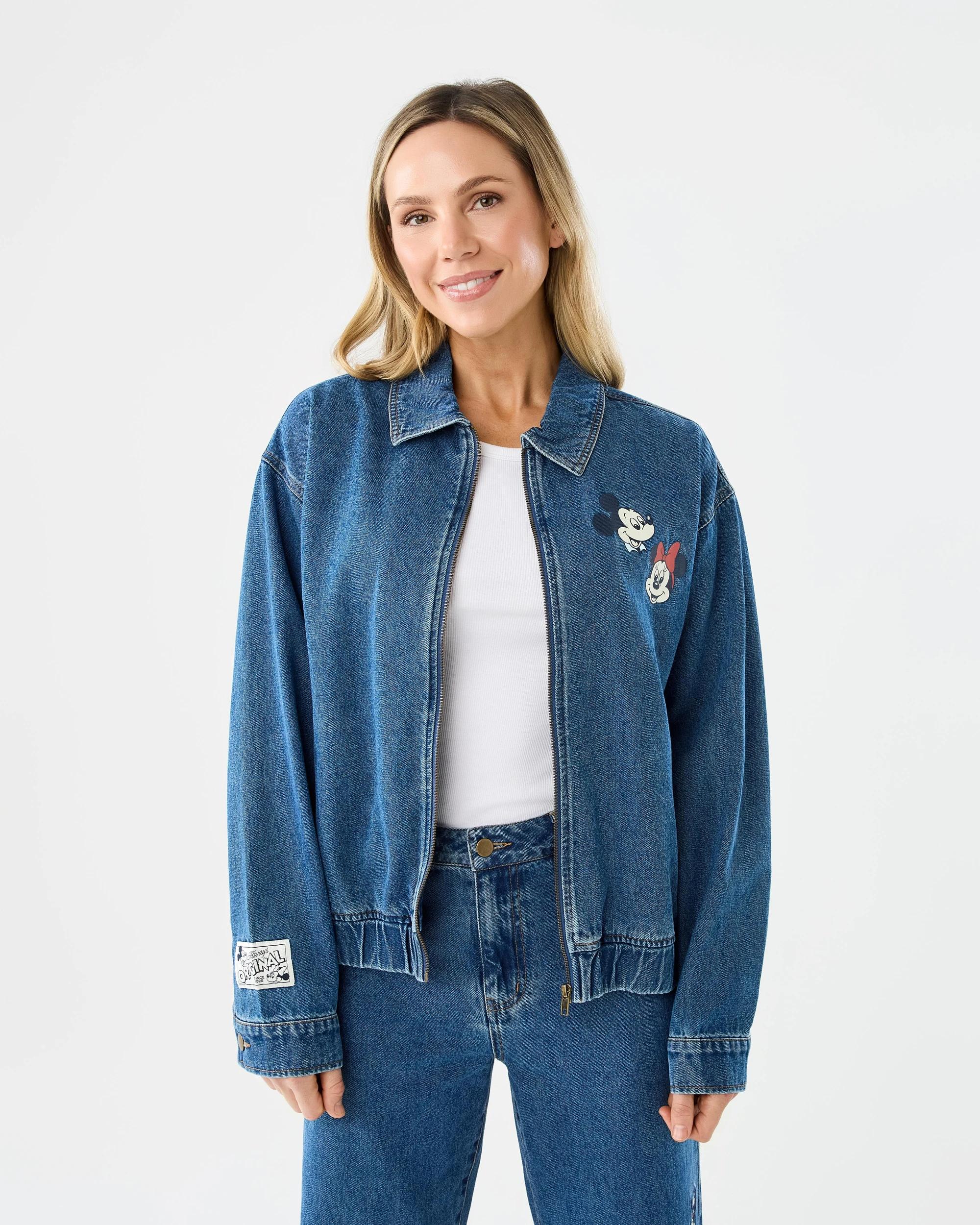 Mickey Mouse License Denim Bomber Jacket - Kmart