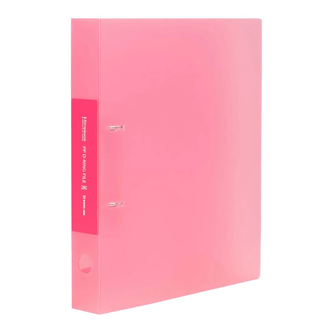 King Jim A4 2 D-Ring Simplease Binder 30mm Pink - Kmart