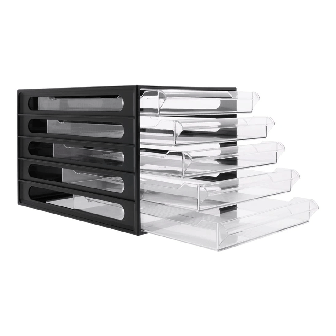 J.Burrows Desktop File Storage Organiser 5 Drawer Black - Kmart