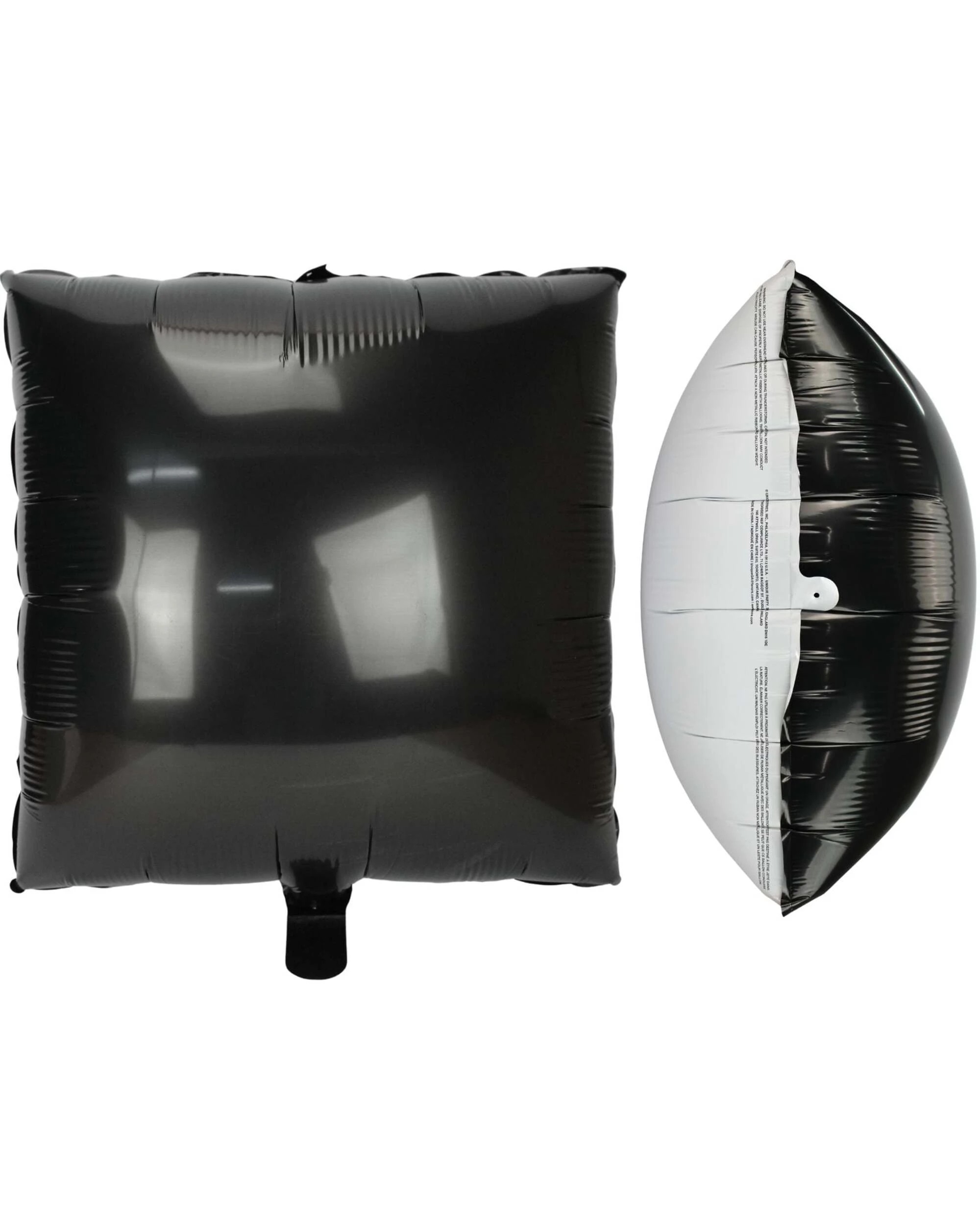 Meteor Double Sided 60cm Black and White Square Foil Balloon - Black ...