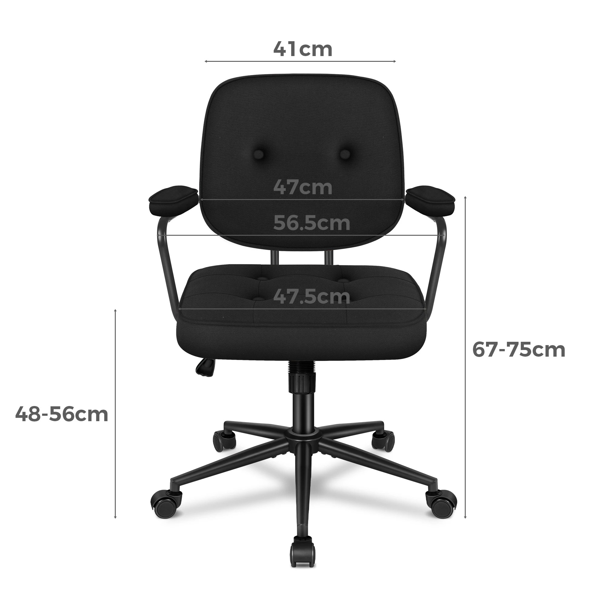 Alfordson Office Chair Ergonomic Executive Computer Work Seat Fabric ...