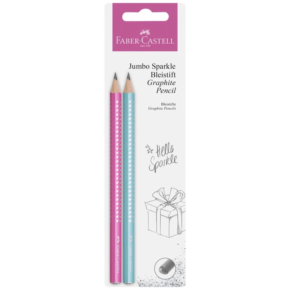 Faber-Castell Jumbo Sparkle Graphite 2 Pack - Kmart