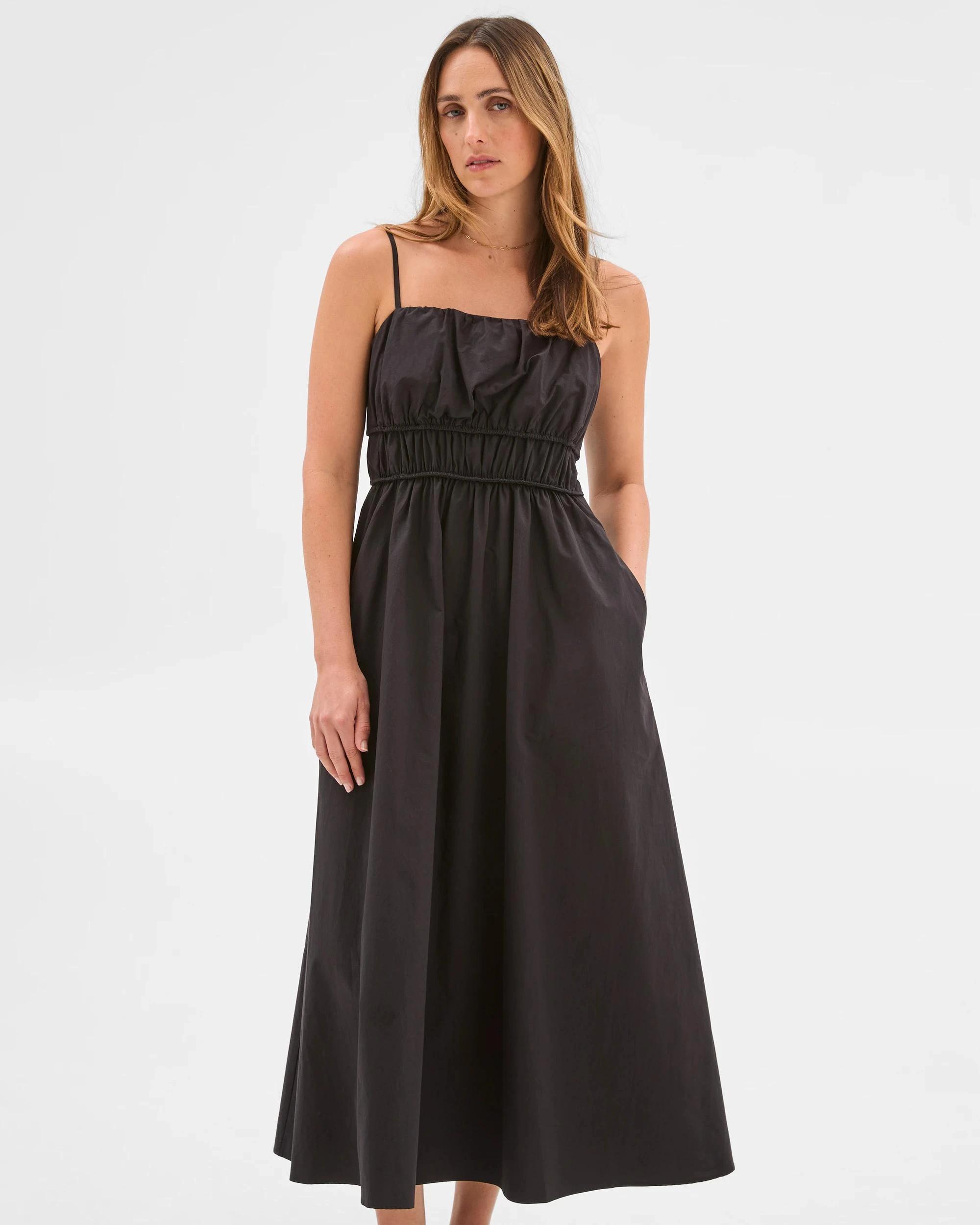 Target Woman Australian Cotton Channel Tie Maxi Dress - Kmart