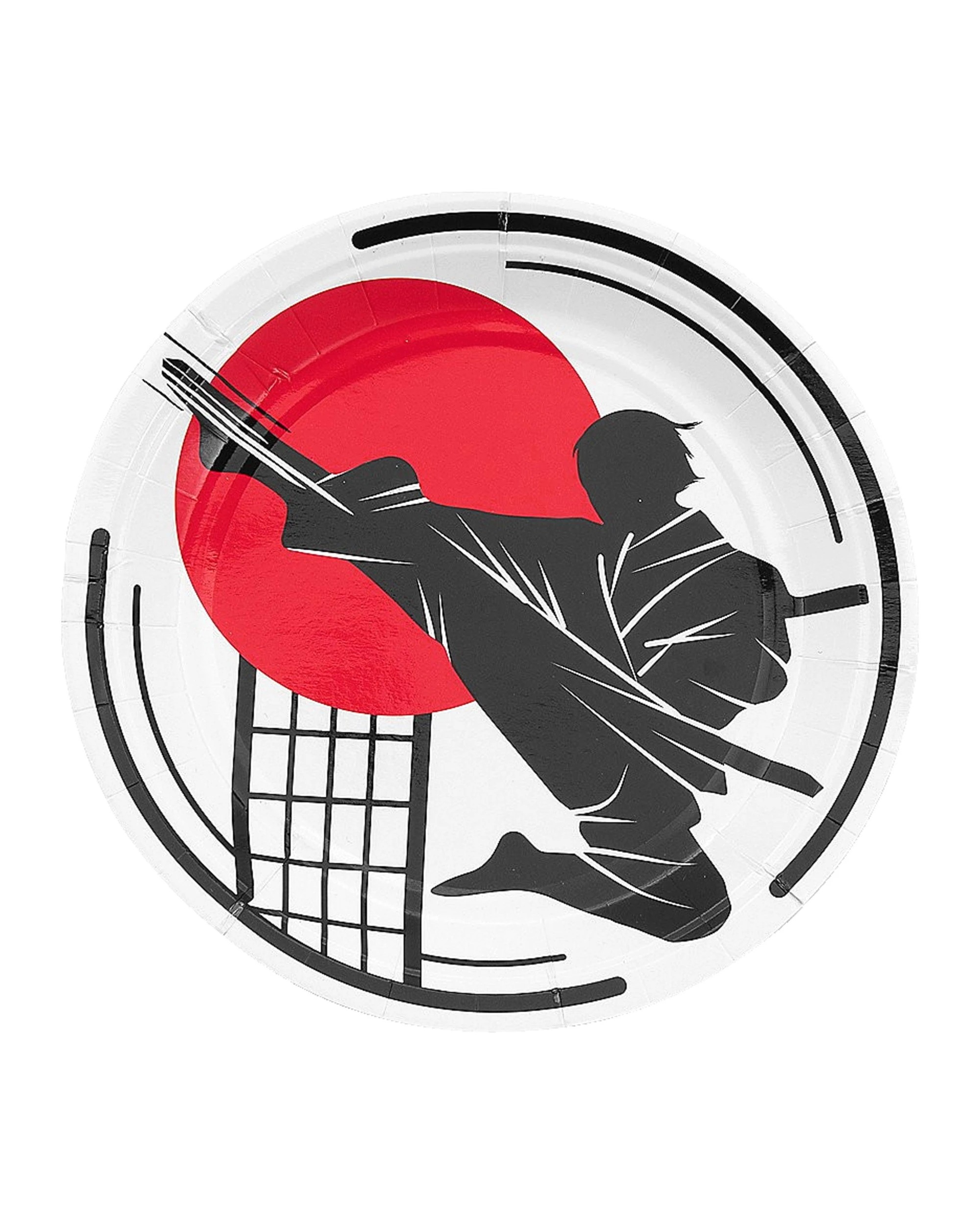 Fun Express Ninja Warrior Small Paper Plates Pack of 8 - Red - Kmart