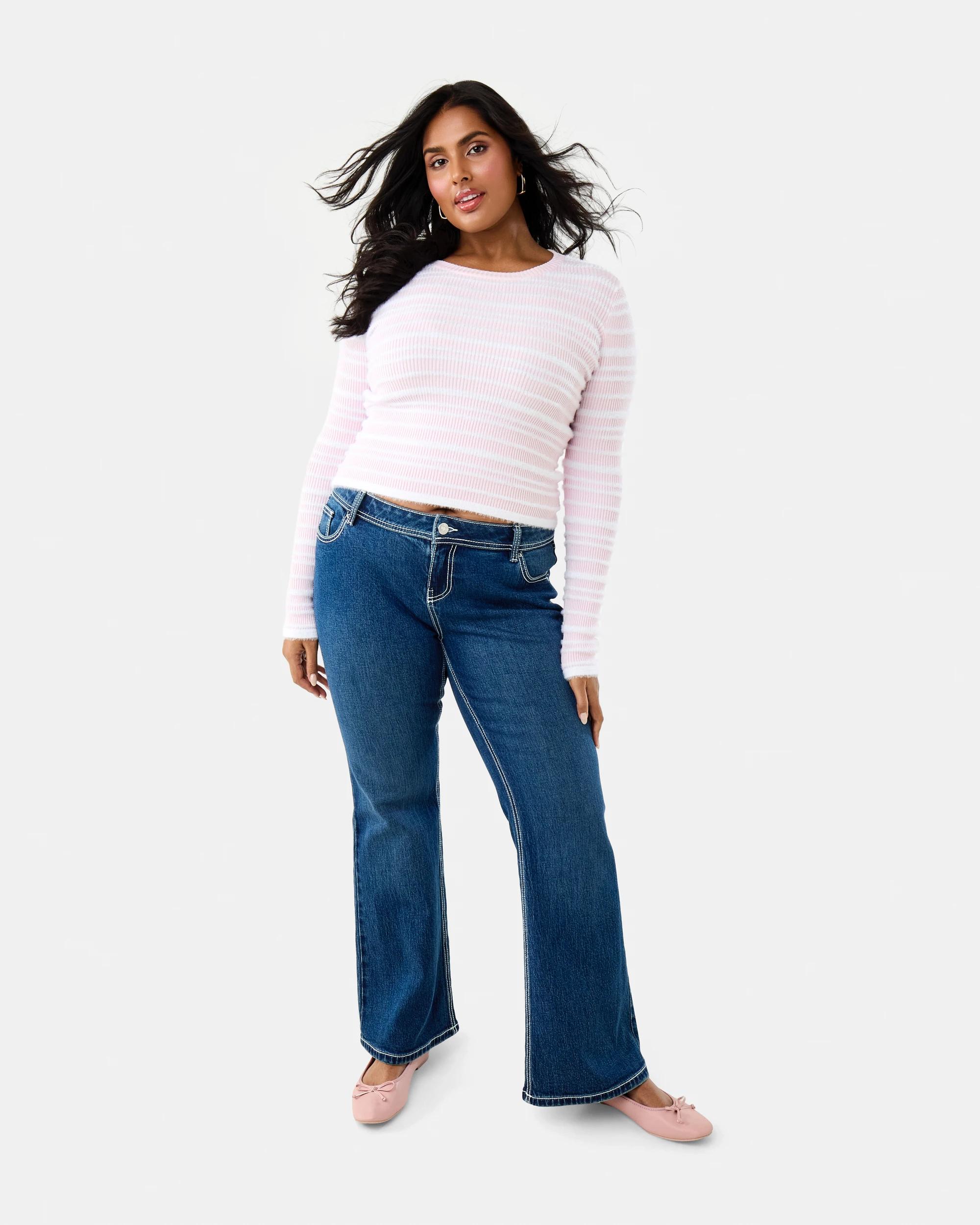 Long Sleeve Eyelash Top - Kmart
