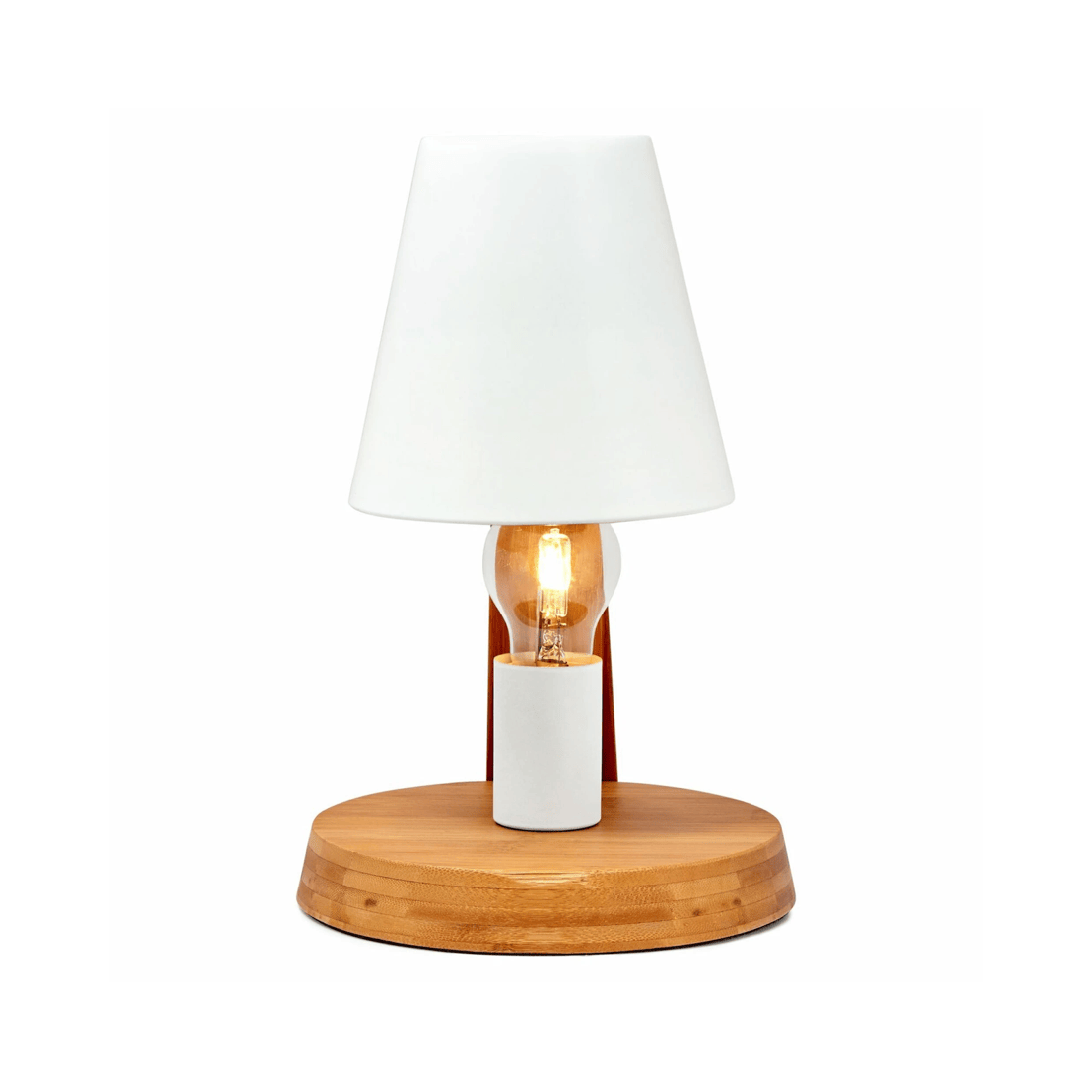 BR Home Modern Desk Lamp with Metal Shade and Wooden Base - Kmart