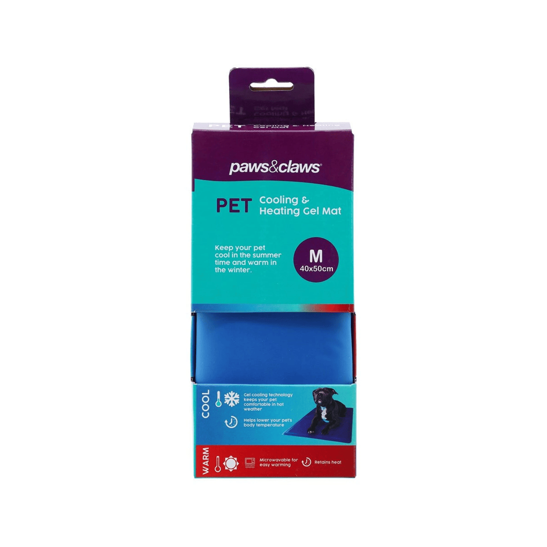 PAWS AND CLAWS Pet Cooling Heating Gel Mat - Pet Cooling Mat - 40cm x ...