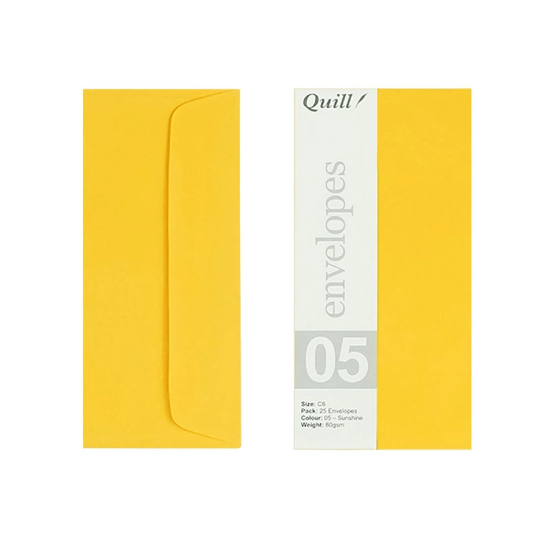 Quill C6 Envelopes Sunshine 25 Pack - Kmart