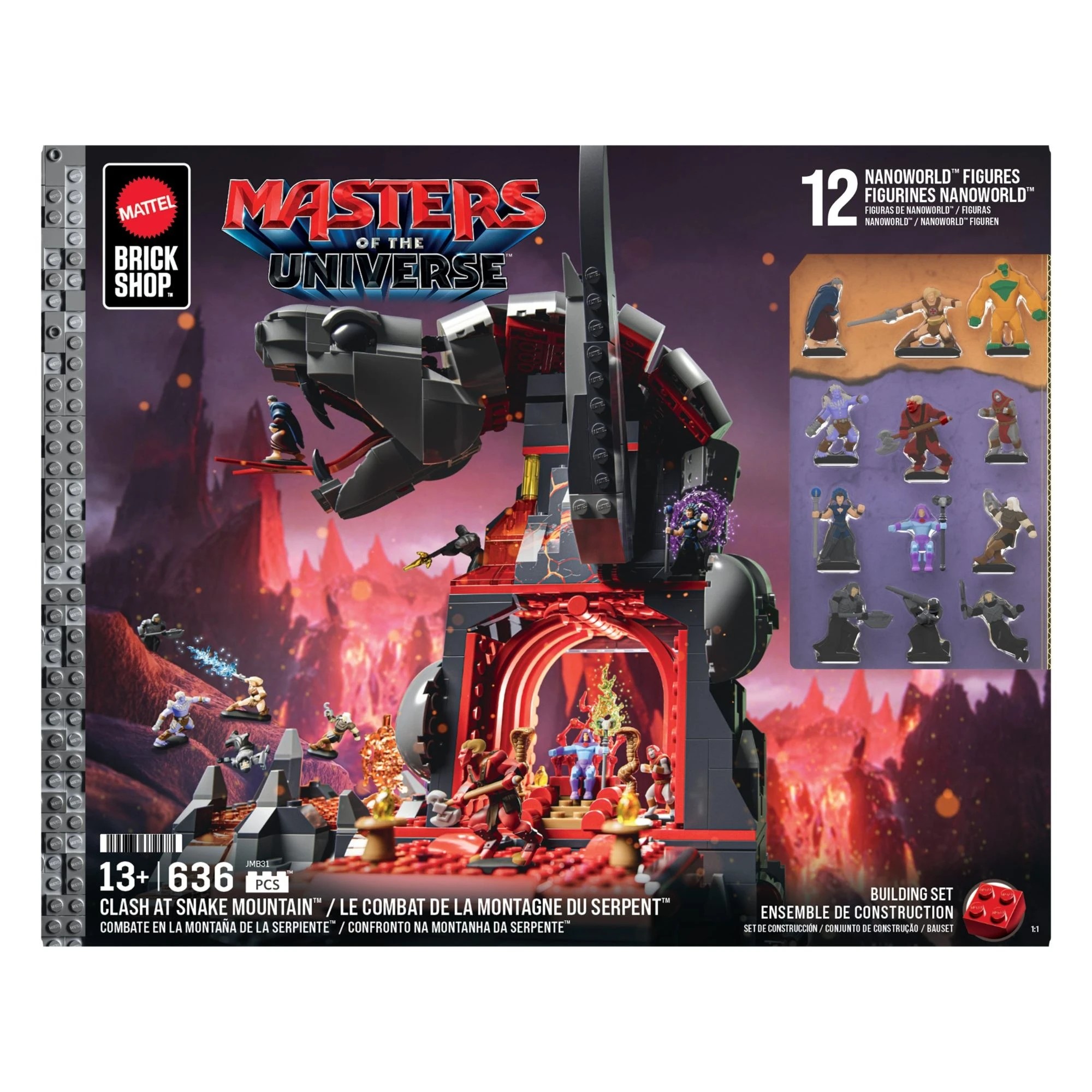 636 Piece Mattel Brick Shop Masters of the Universe Clash at Snake ...