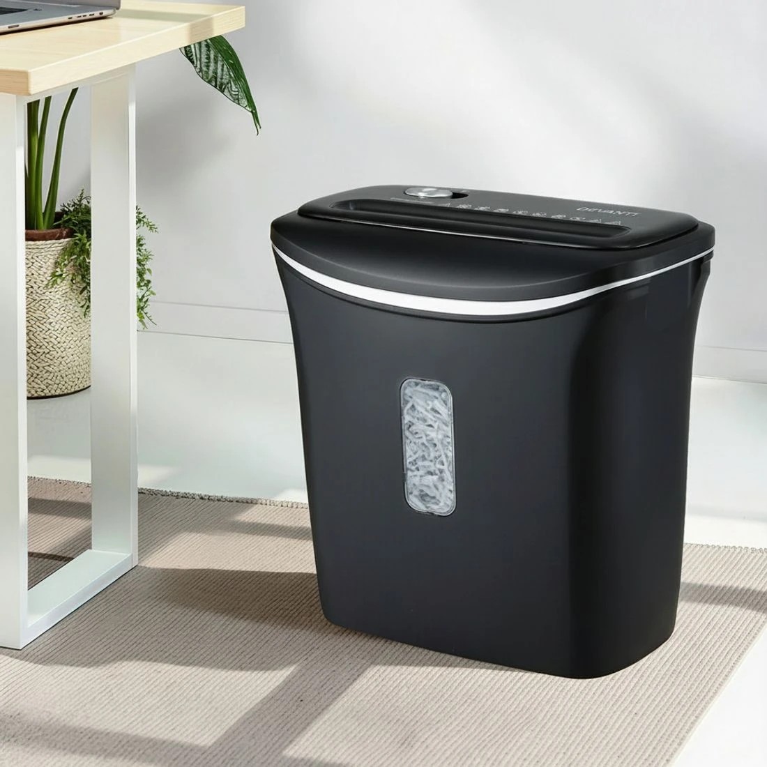 Devanti 12L Cross-Cut Shredder 8-Sheet Paper Home Office Credit Card ...