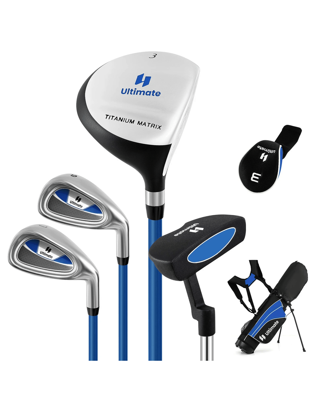 Costway Kids Complete Golf Club Set for Ages 8-10 Junior Golf Set w ...