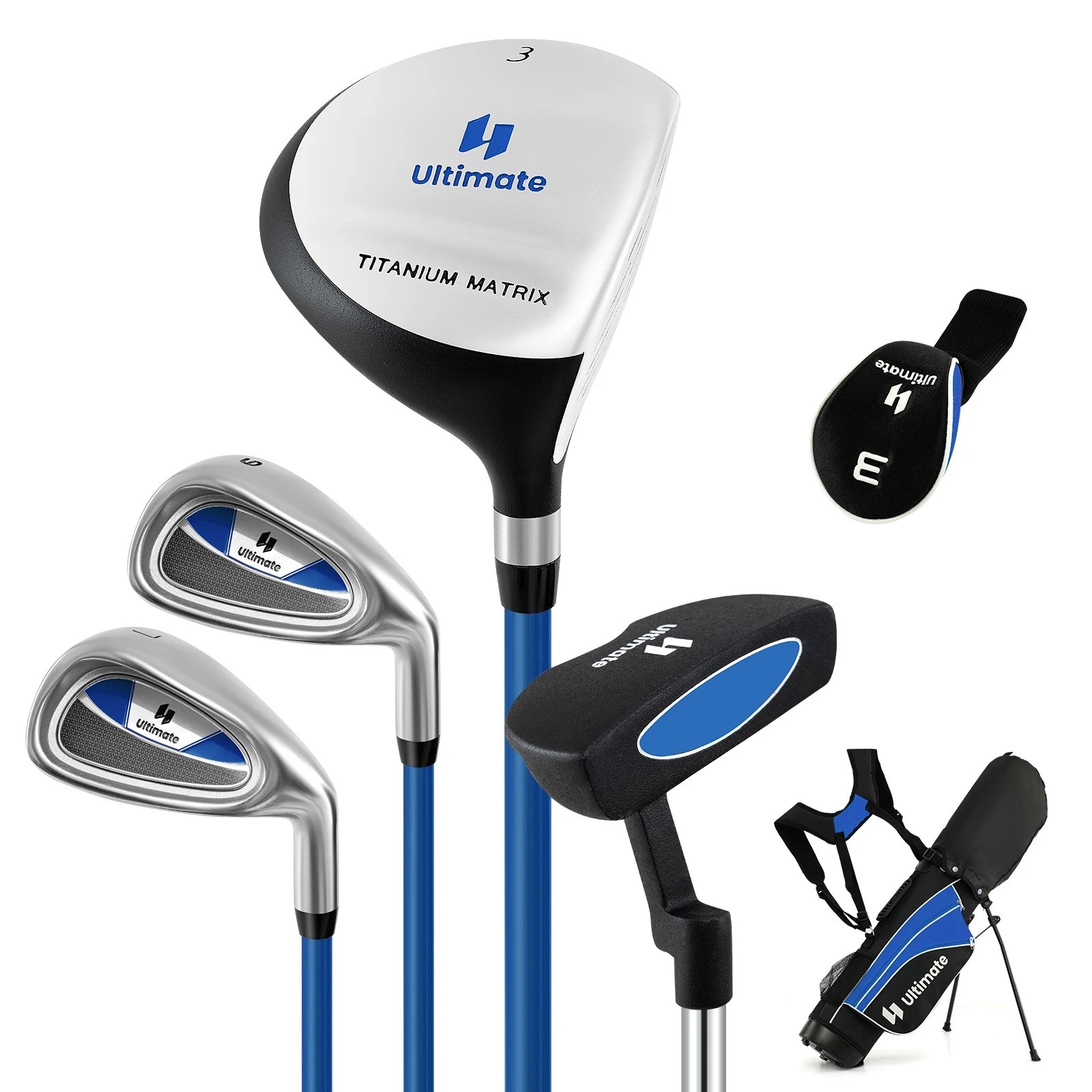 Costway Kids Complete Golf Club Set for Ages 8-10 Junior Golf Set w ...