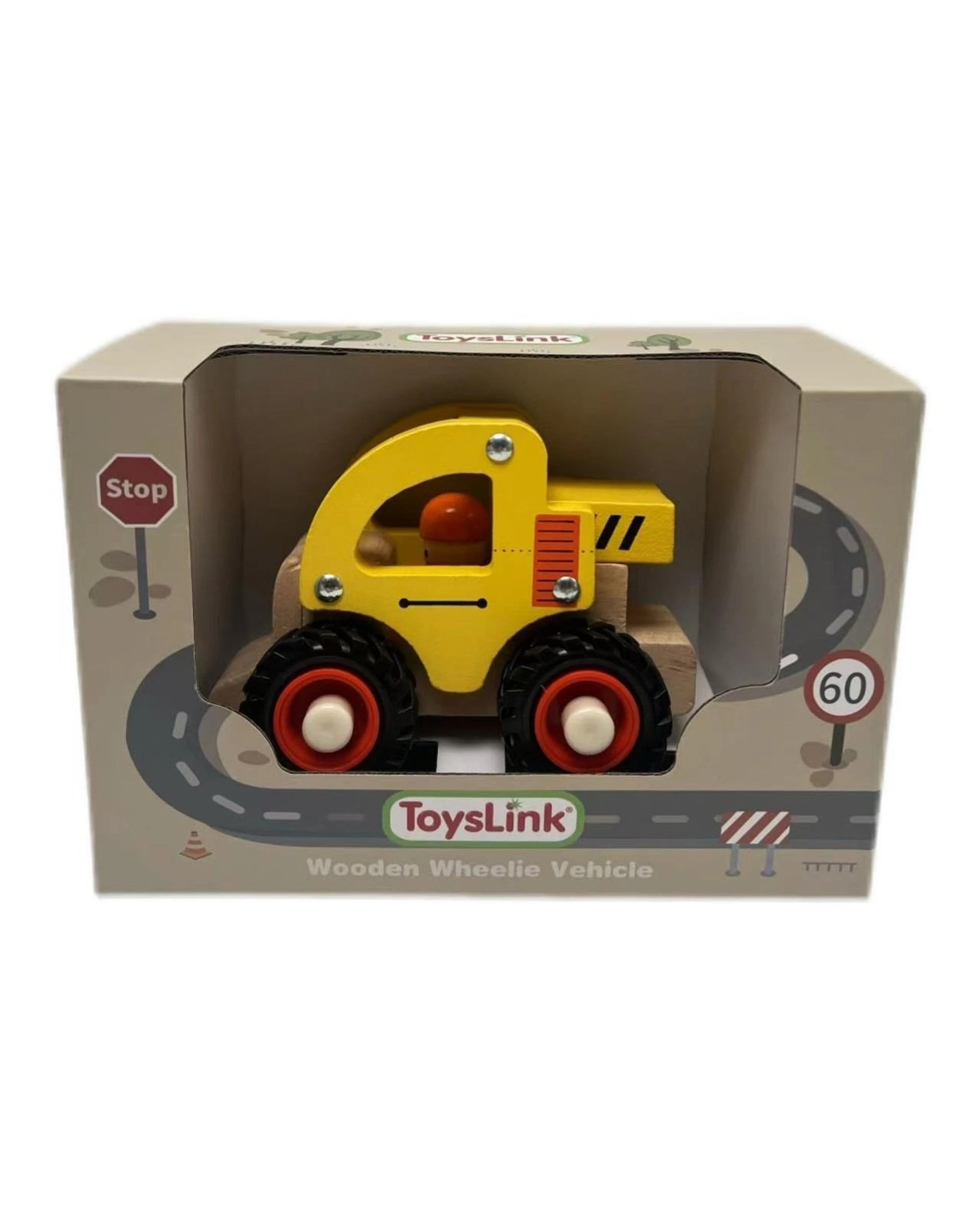 Toyslink Wooden Wheelie Bulldozer Toy Vehicle - Kmart