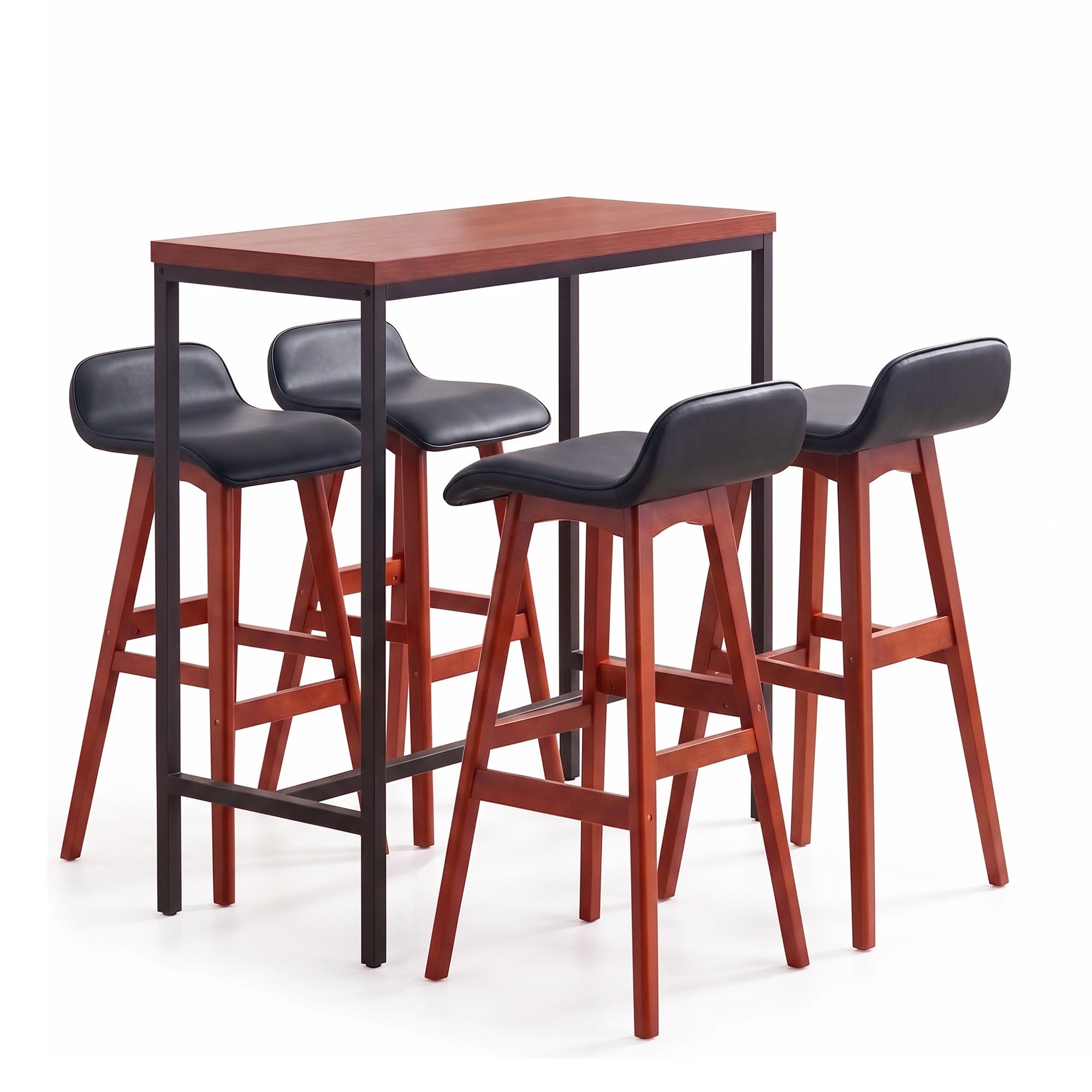 Artiss 5Pcs Bar Table and Stools Set Dining Desk Kitchen Chairs Cafe ...
