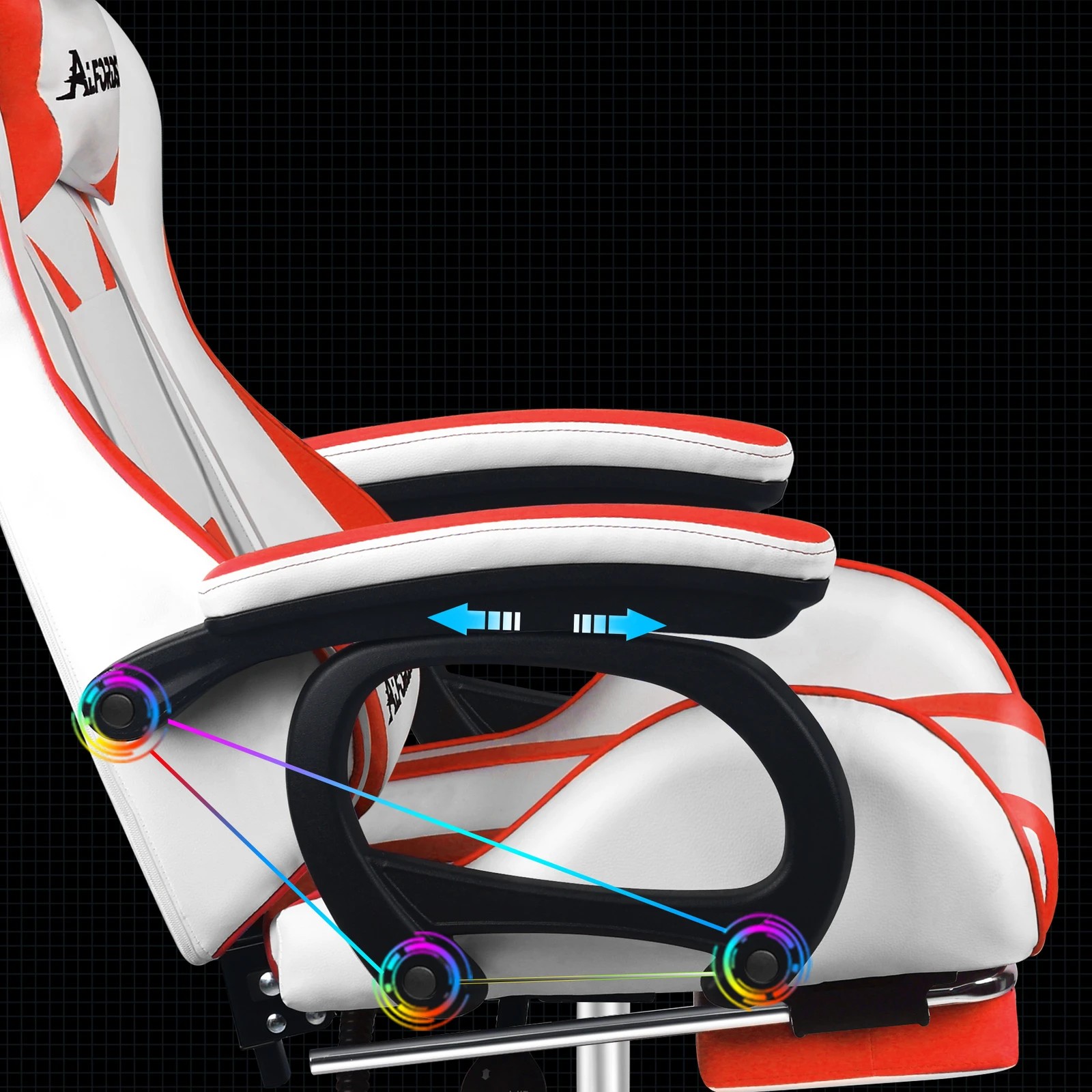 Alfordson Gaming Office Chair Racing Massage Computer Seat Footrest ...