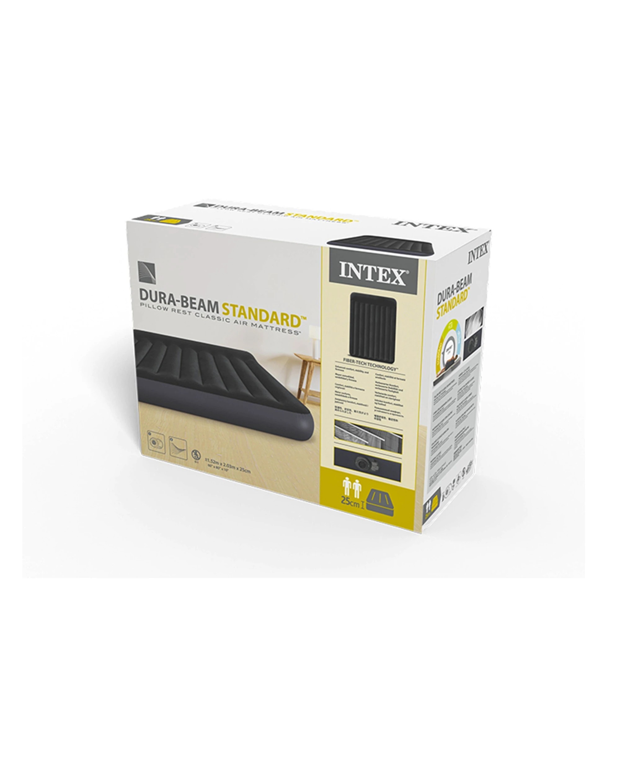 Intex Pillow Rest Classic Airbed w/ Fiber-Tech Bip - Queen Bed ...