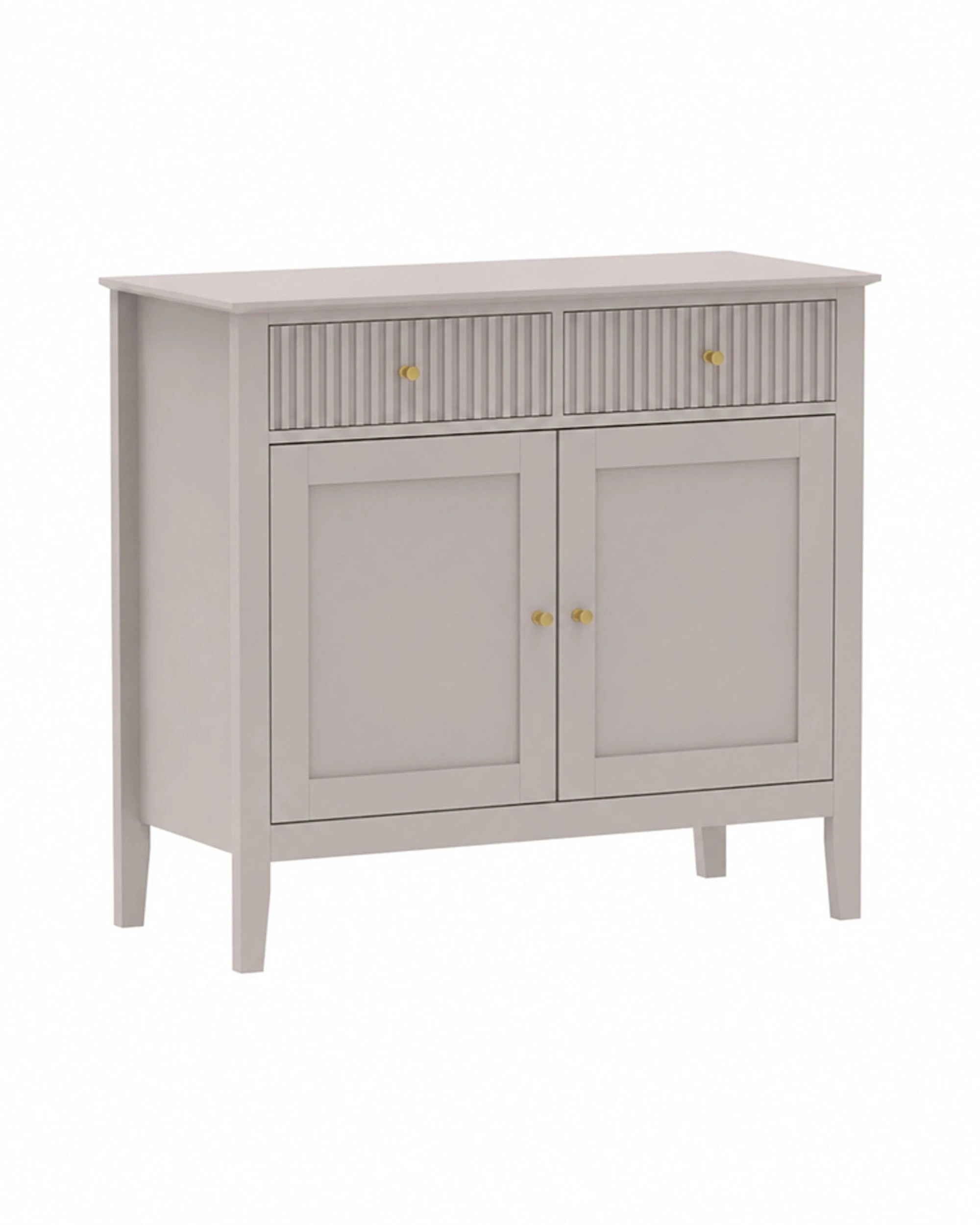 Alpine Bay Zara Fluted 2 Door 2 Drawer Sideboard Cupboard Stone - Beige ...